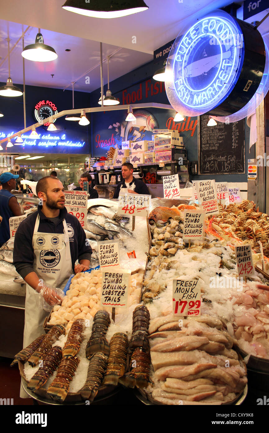 Seattle public market farmers market hi-res stock photography and ...