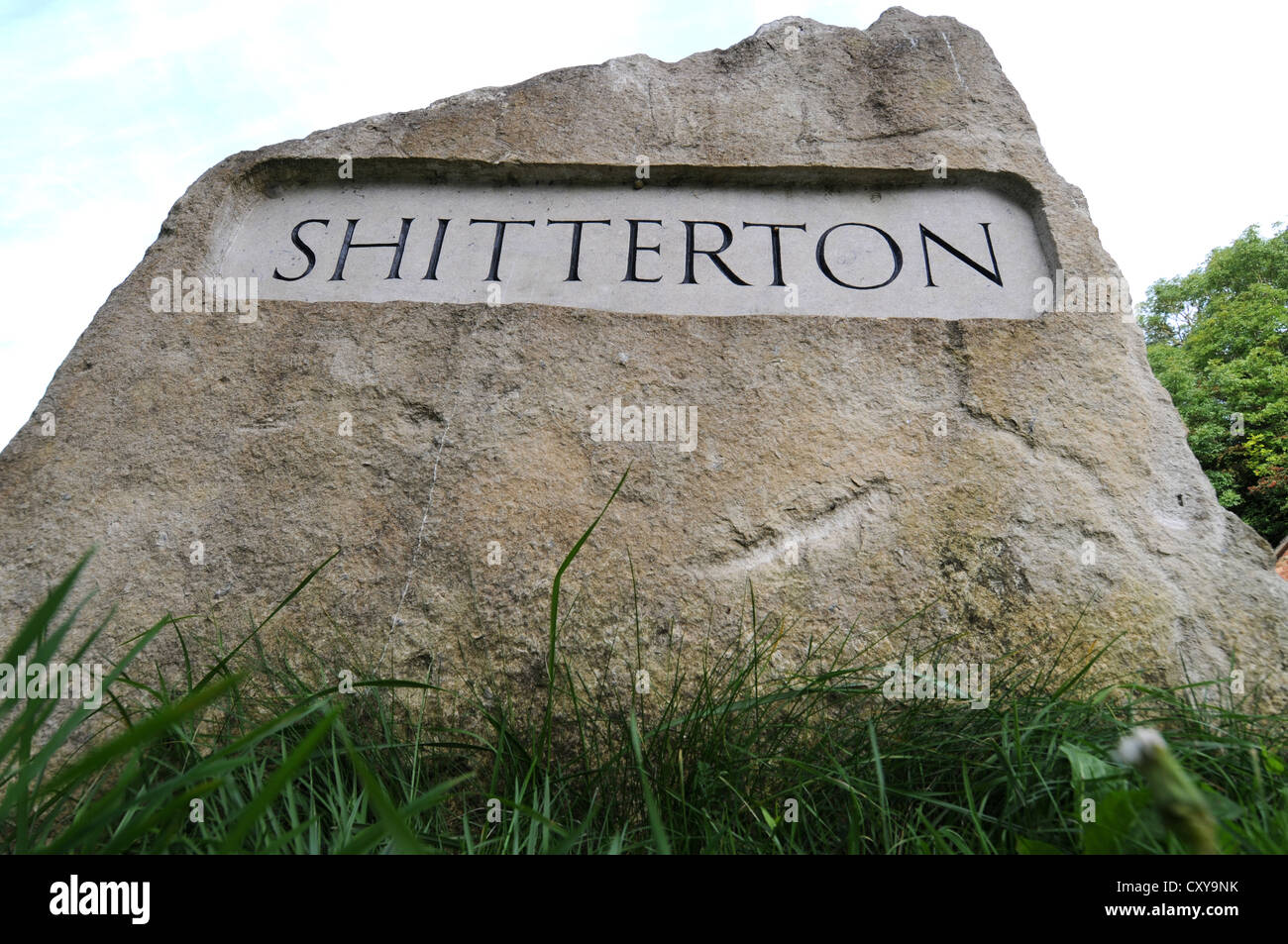 Shitterton village sign in Dorset, Britain, UK Stock Photo - Alamy