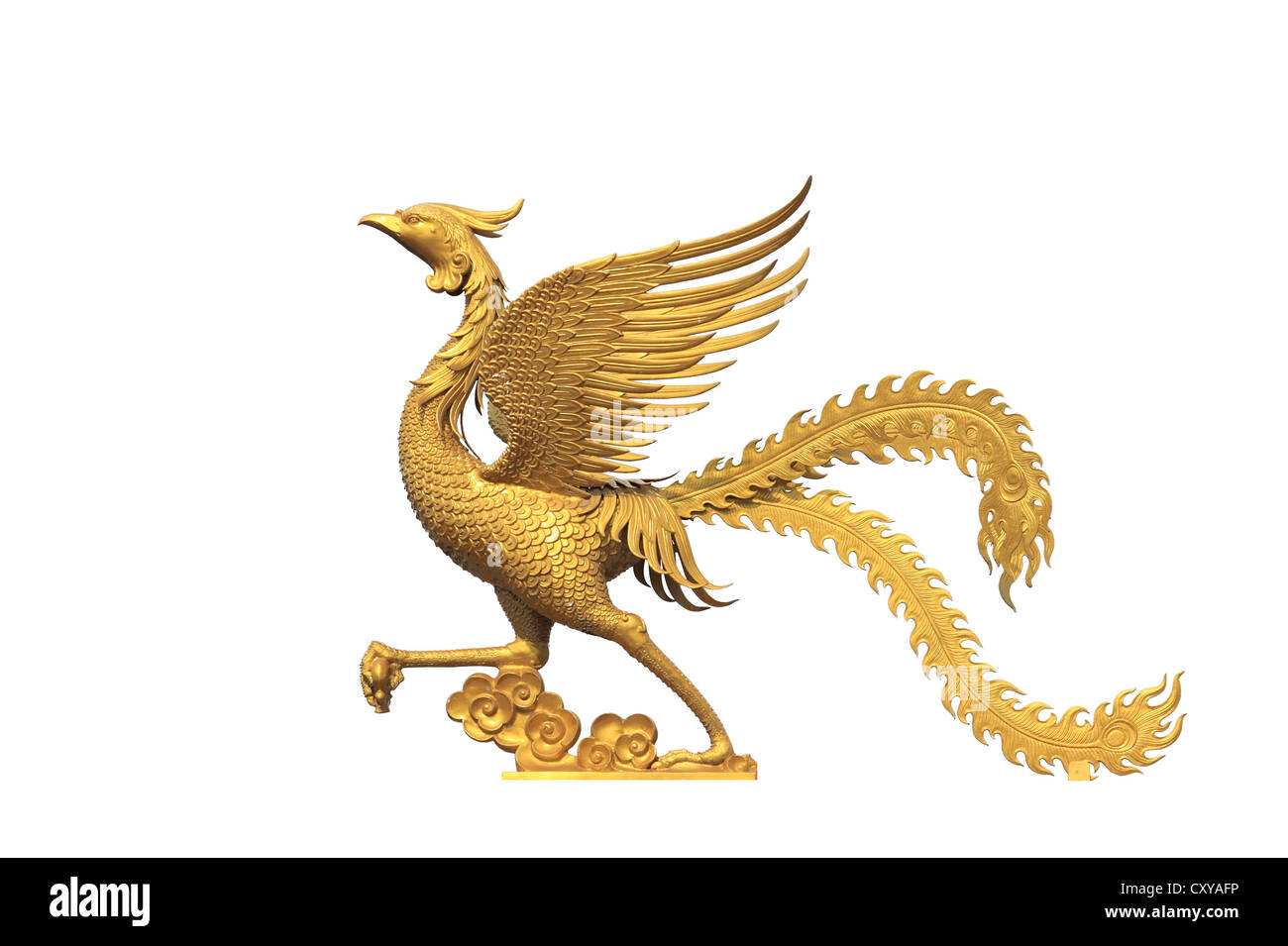 Golden bird statue Stock Photo - Alamy