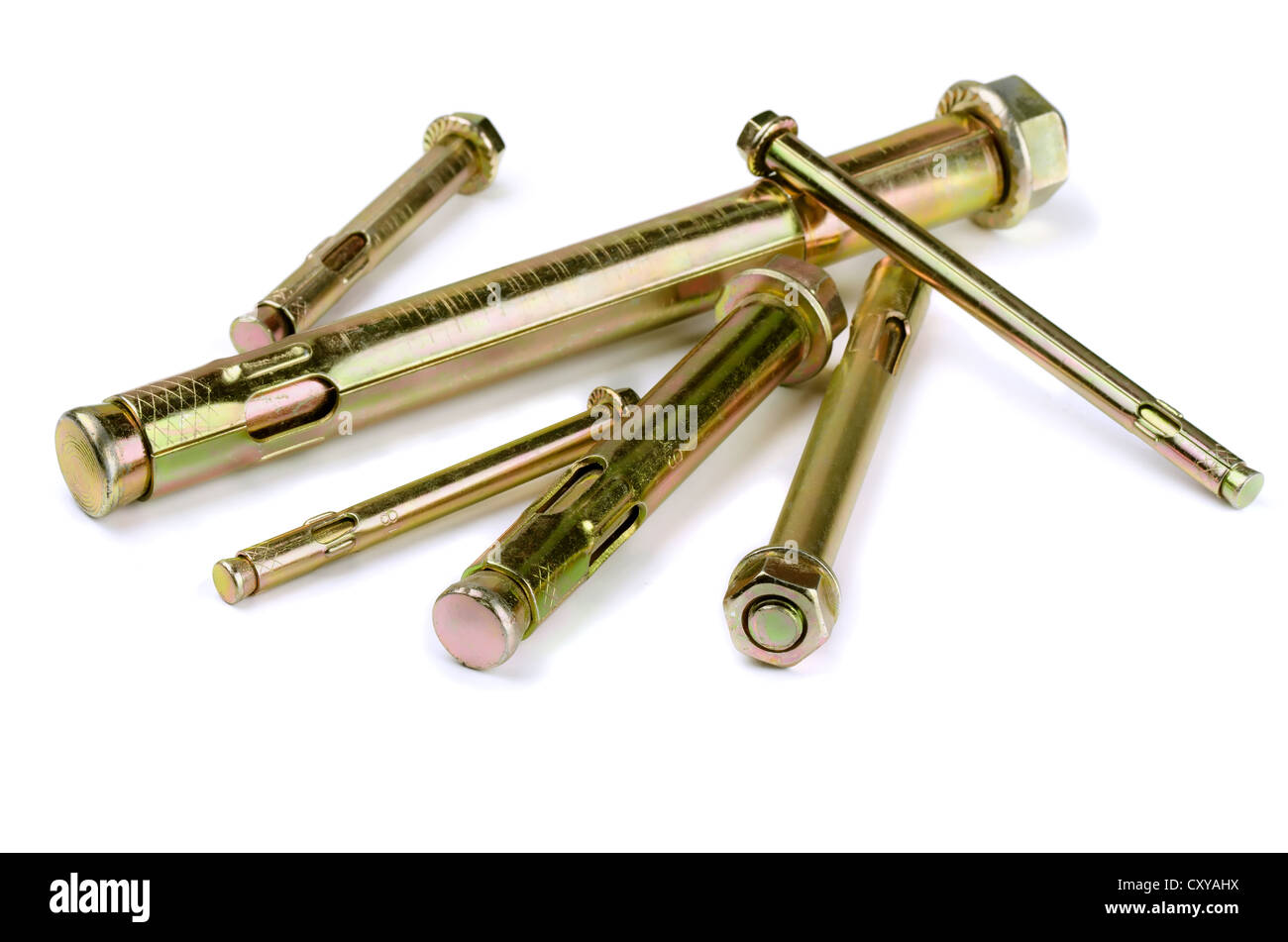 Steel construction anchor bolts Cut Out Stock Images & Pictures - Alamy