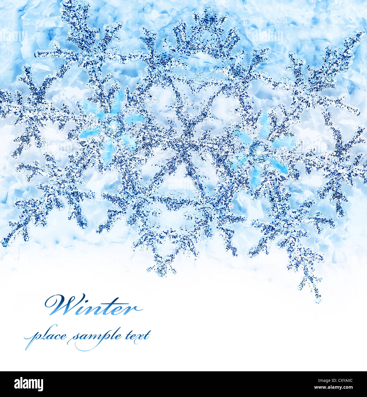 Blue Snowflake Border