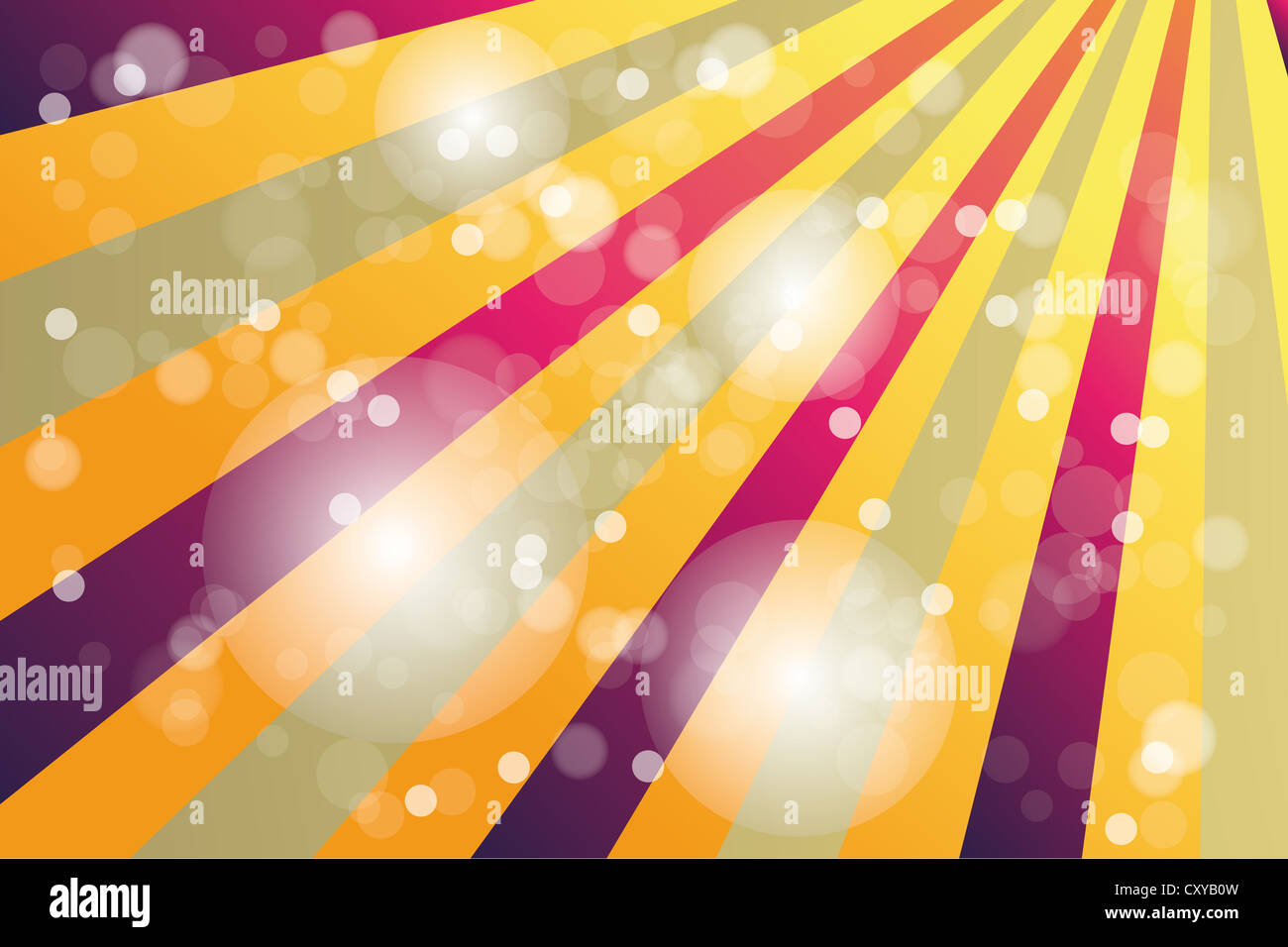 Vintage poster with rainbow color sunbeams and Bokeh - vector ...