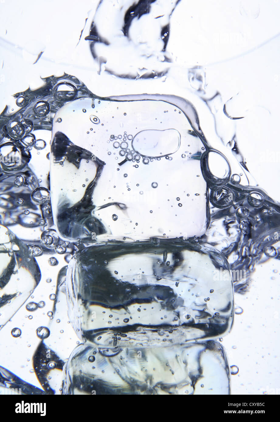 Ice cubes, mineral water, detail view, close-up Stock Photo - Alamy