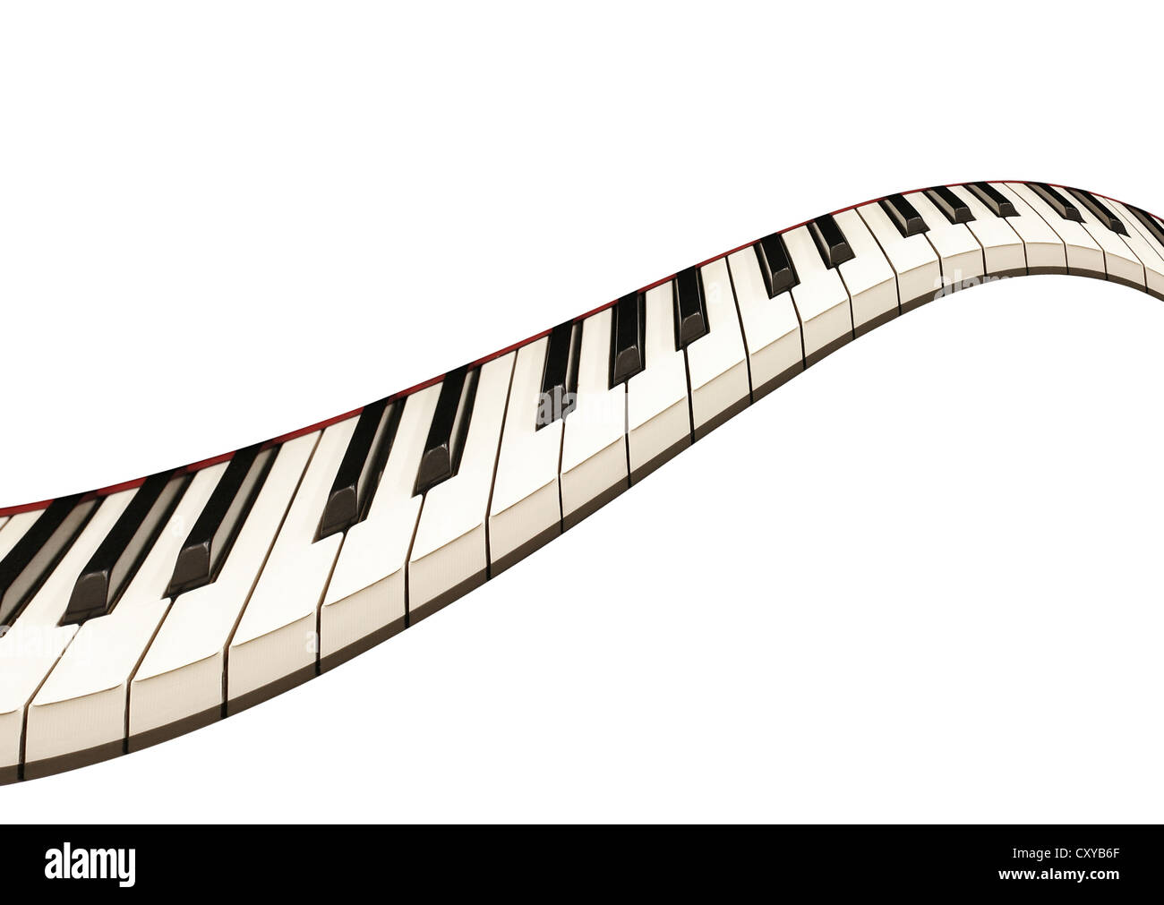 Piano keyboard, distorted Stock Photo - Alamy