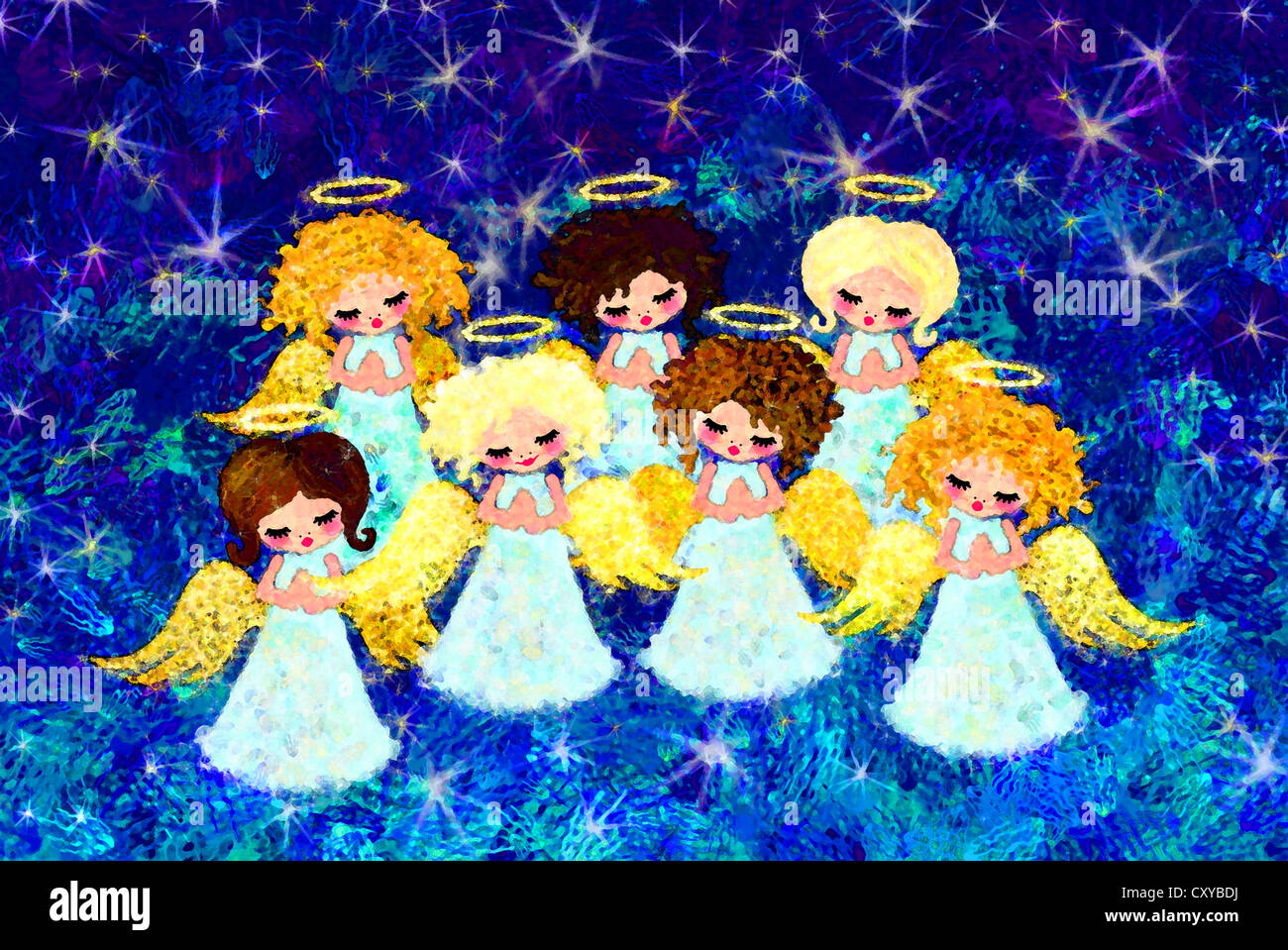 Choir Of Angels Singing Clipart