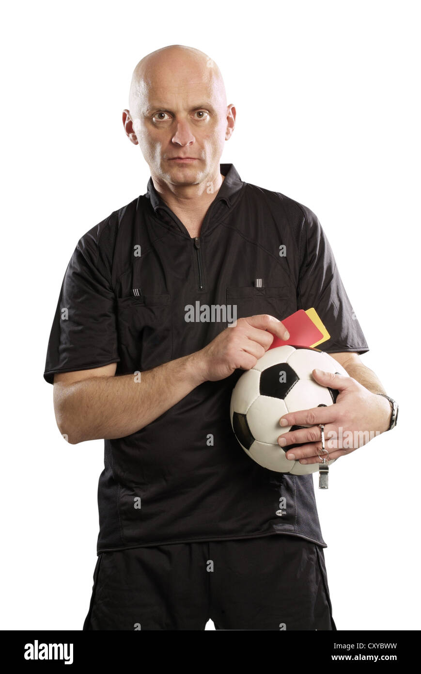 Referee red card cutout hi-res stock photography and images - Alamy