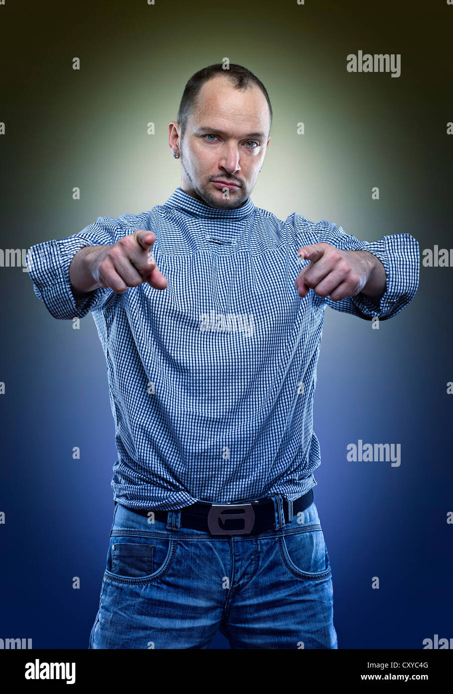 Man pointing towards the camera Stock Photo - Alamy