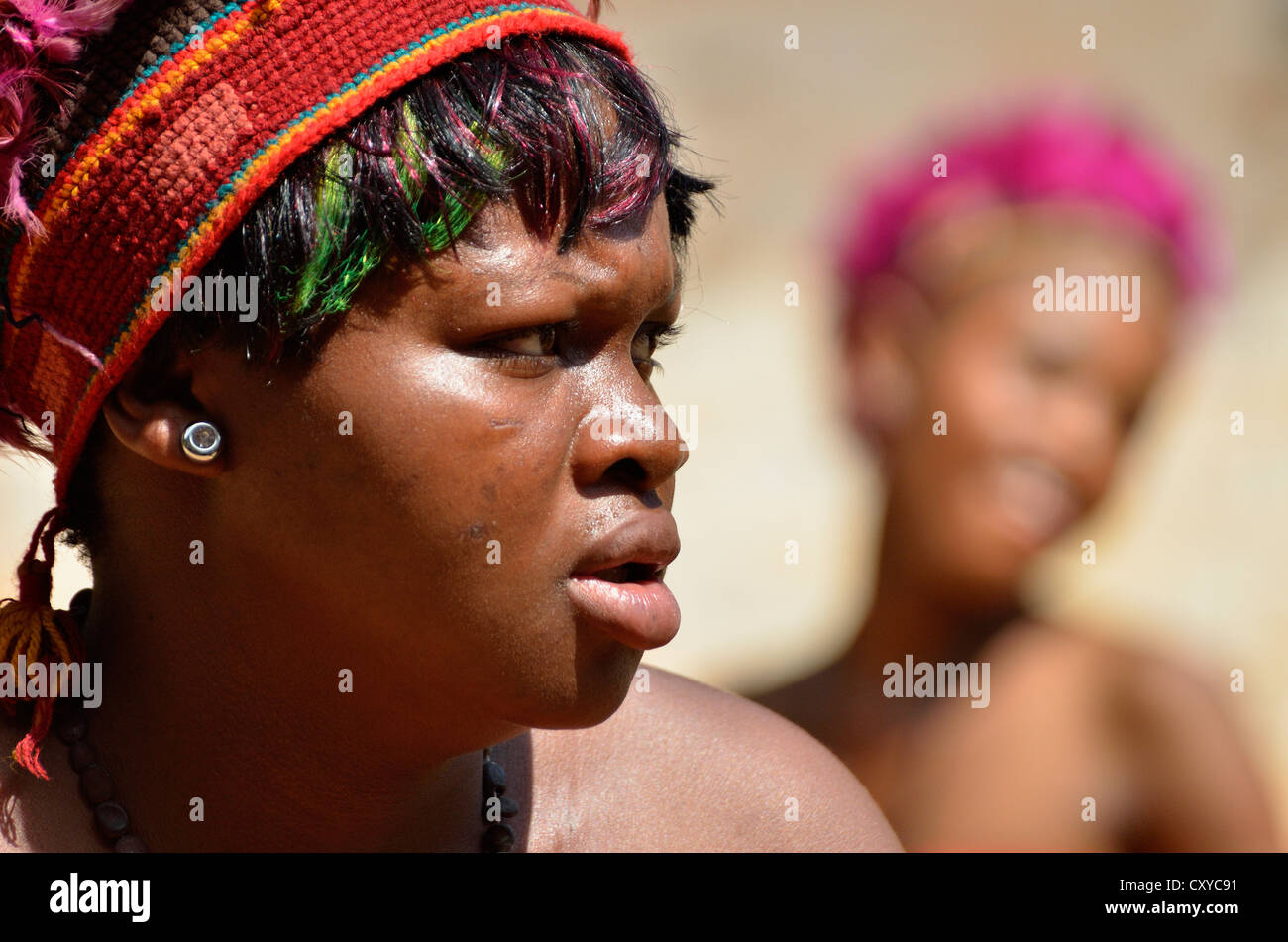 One of the wives of King Fon Abumbi II in traditional costume dancing ...