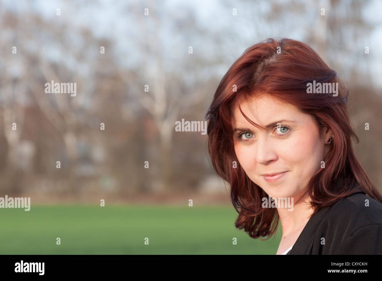 Young woman, 25 years, portrait Stock Photo - Alamy