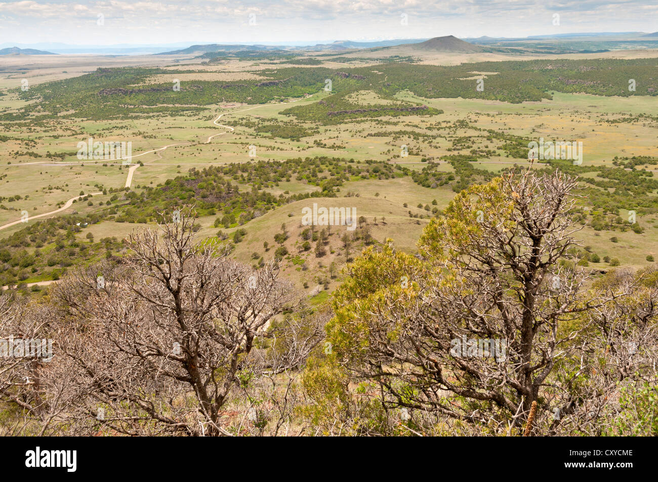 New Mexico, Capulin Volcano National Monument, view of surrounding ...