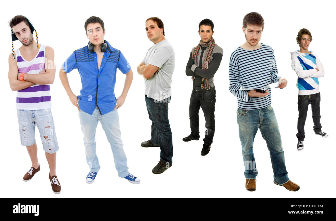 Three men standing together full body Cut Out Stock Images & Pictures ...