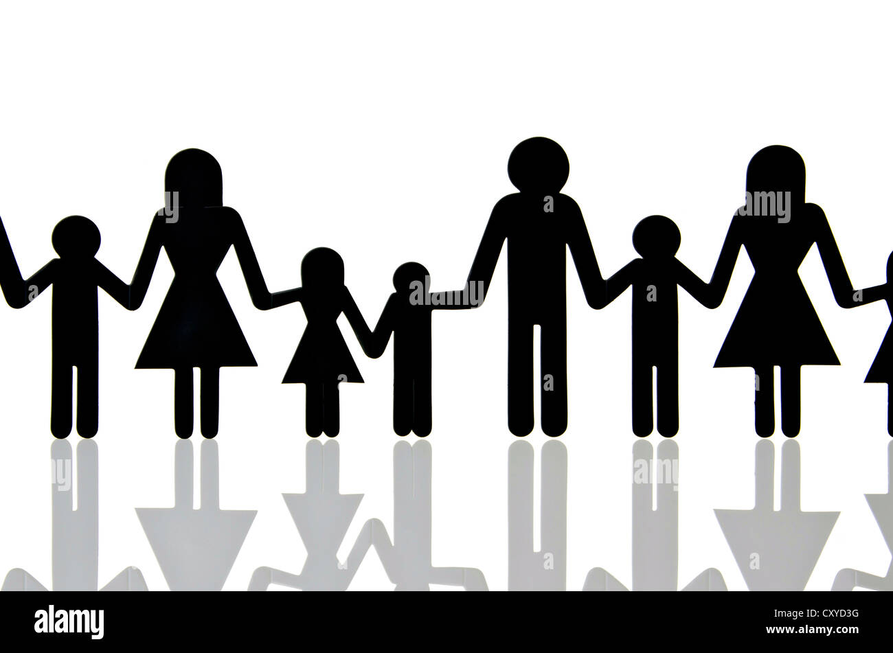 Pictogram, figures, family with many children, large family Stock Photo ...
