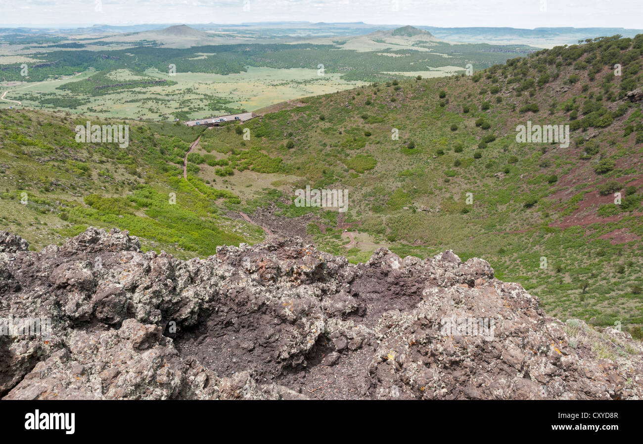 New Mexico, Capulin Volcano National Monument, view of Crater Vent ...