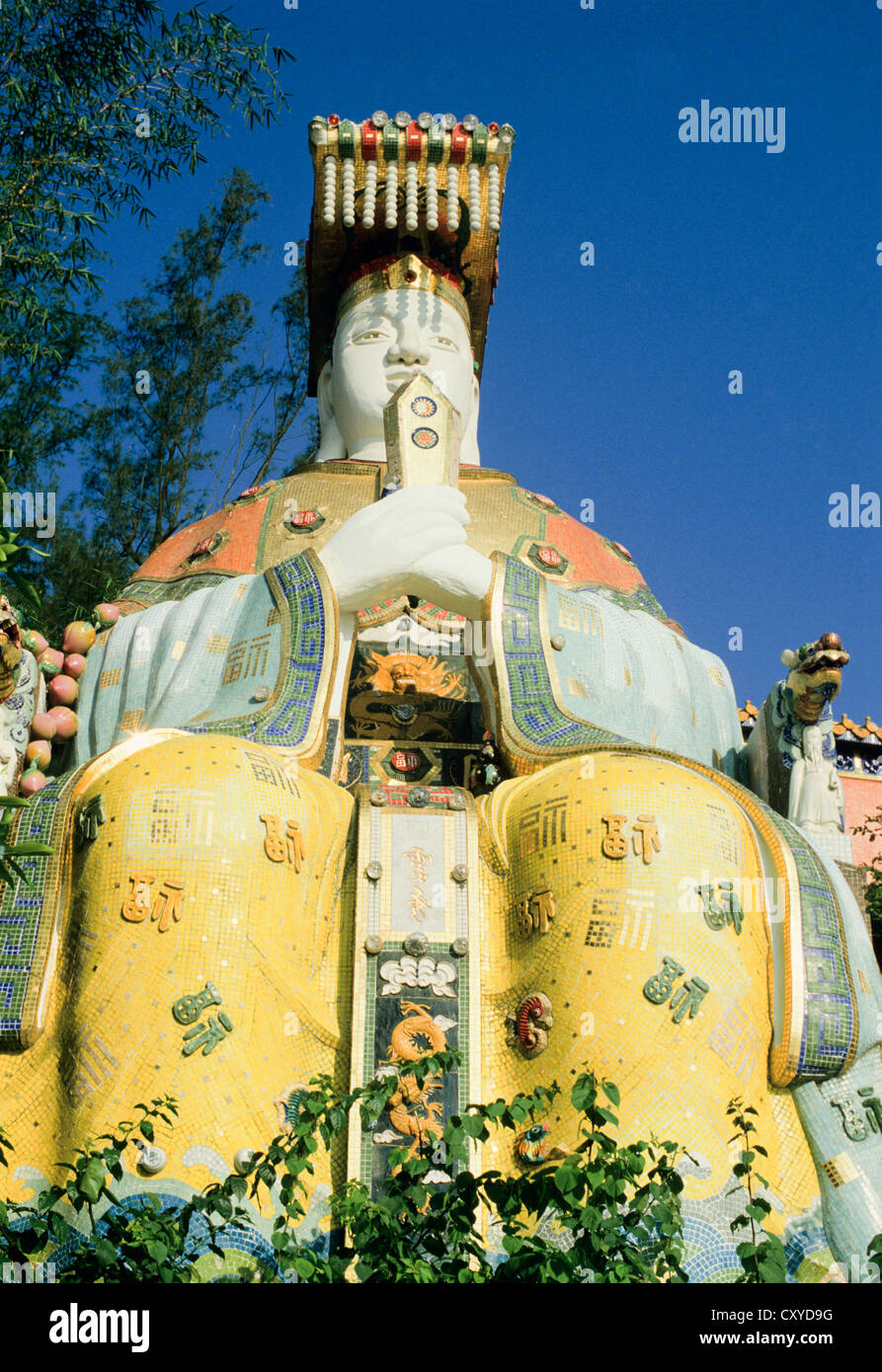 Hong Kong. Repulse Bay. Tin Hau Temple. Chinese Sea Goddess statue ...