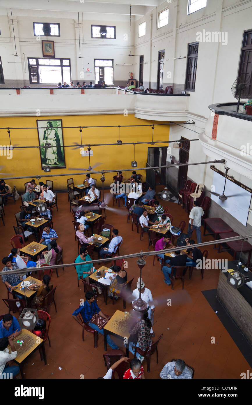 View into the Indian Coffee House in College Street in Kolkata, India ...