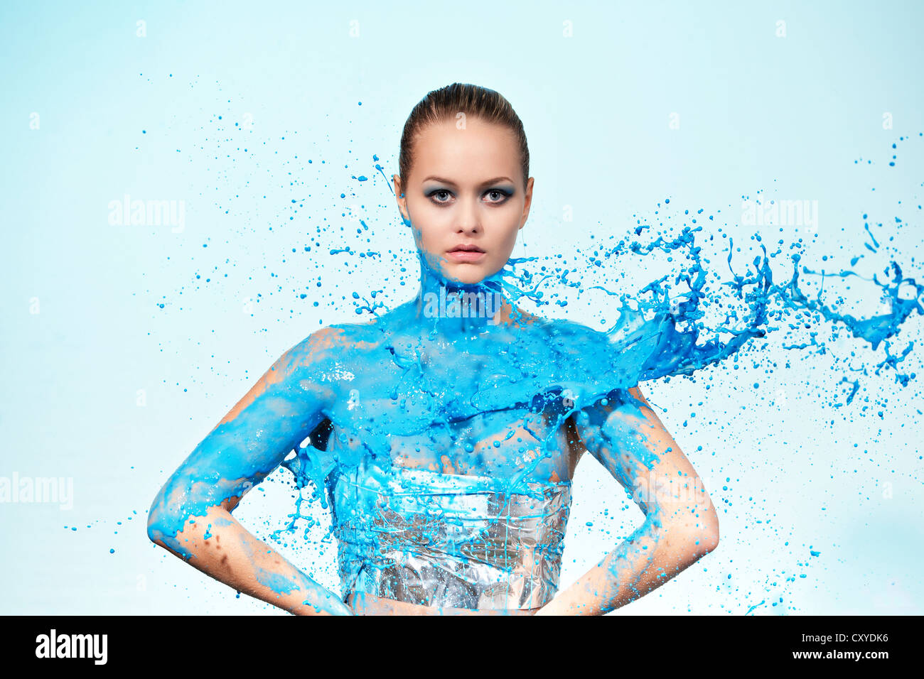 Beautiful old blue paint hi-res stock photography and images - Alamy