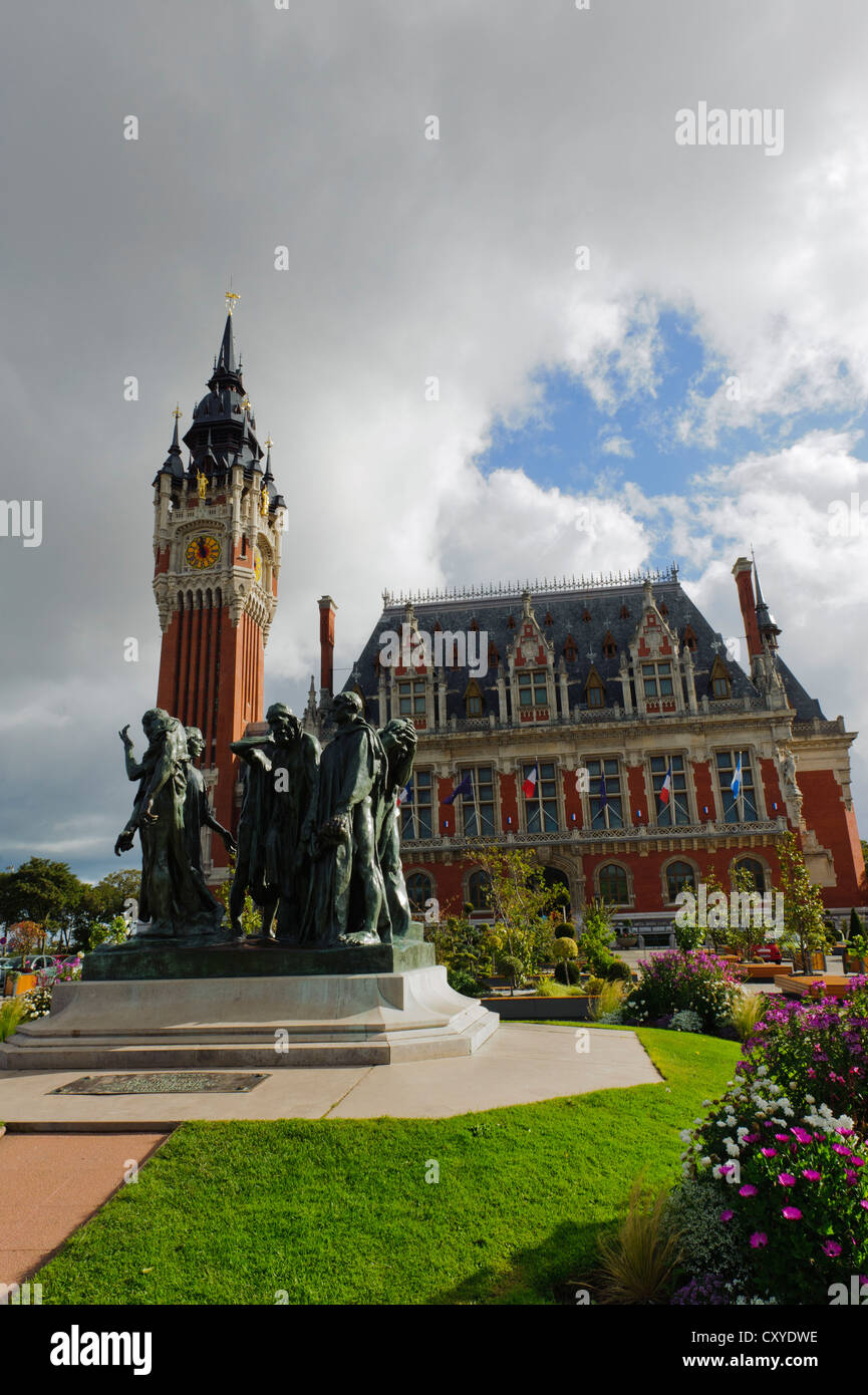 Clock tower town hall calais hi-res stock photography and images - Alamy