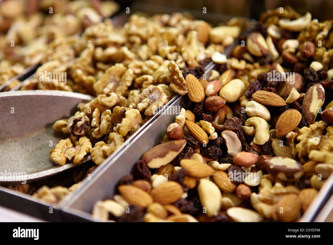 DELI COUNTER WITH MIXED NUTS Stock Photo - Alamy