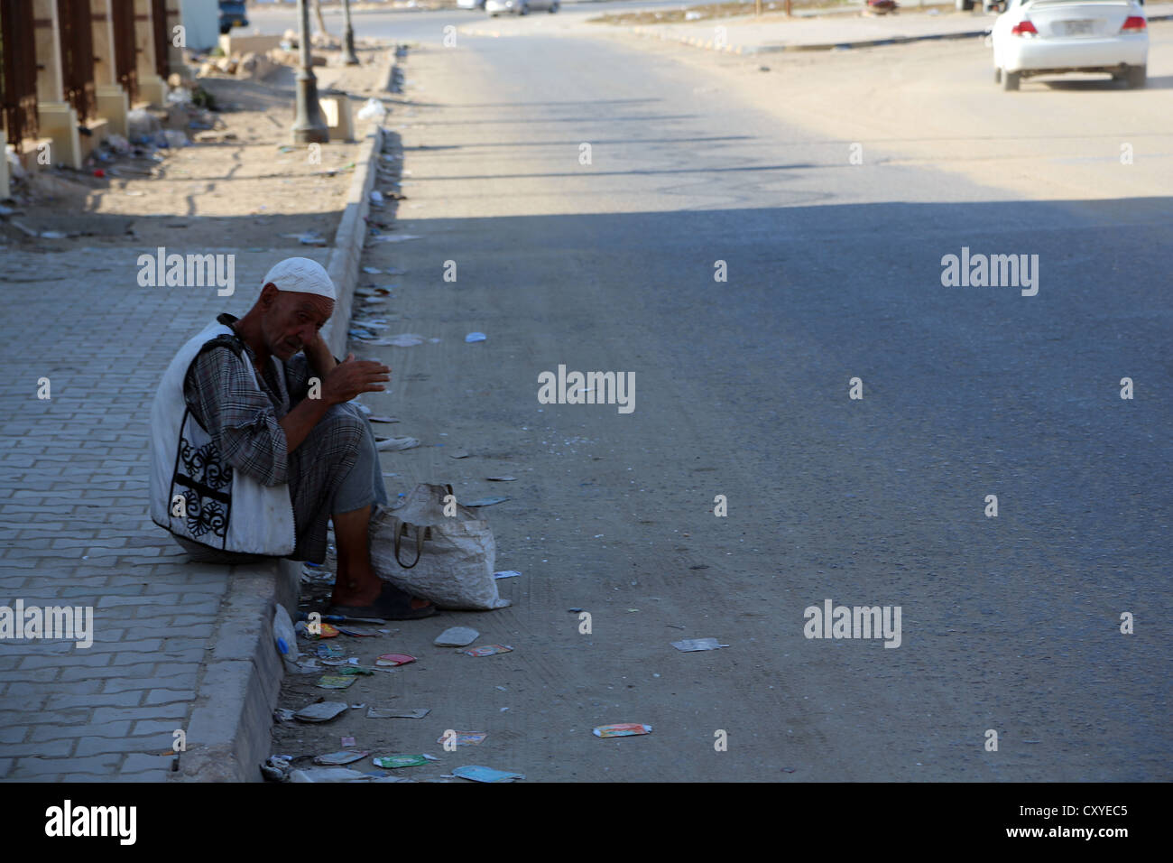 Libya, Benghazi, old man Stock Photo - Alamy