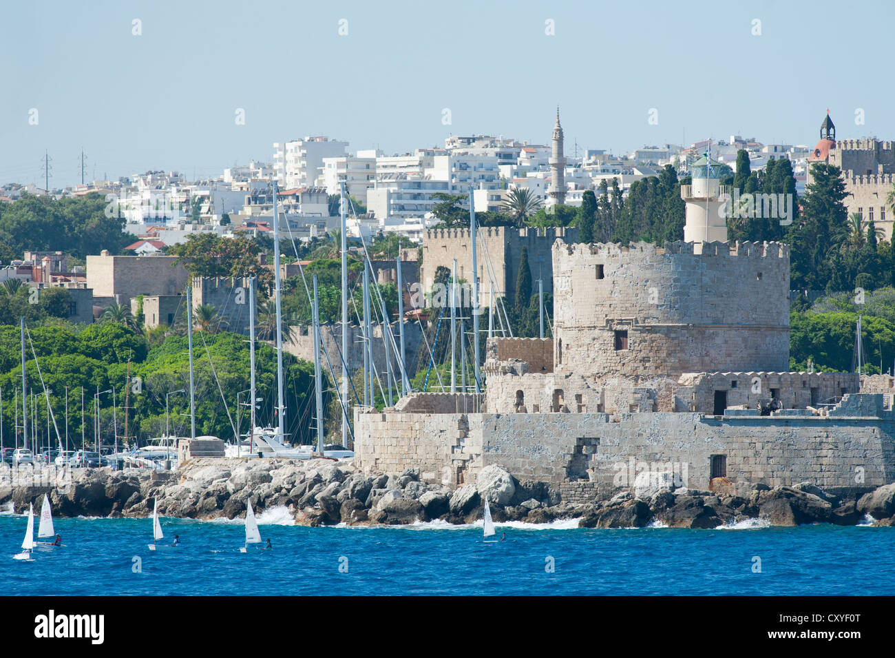 Greece,Rhodes,Rhodes Harbour,Medieval harbour Stock Photo - Alamy