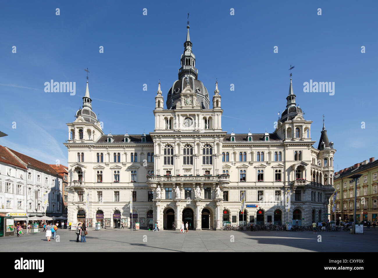 Town Hall, Hauptplatz square, Graz, Styria, Austria, Europe ...