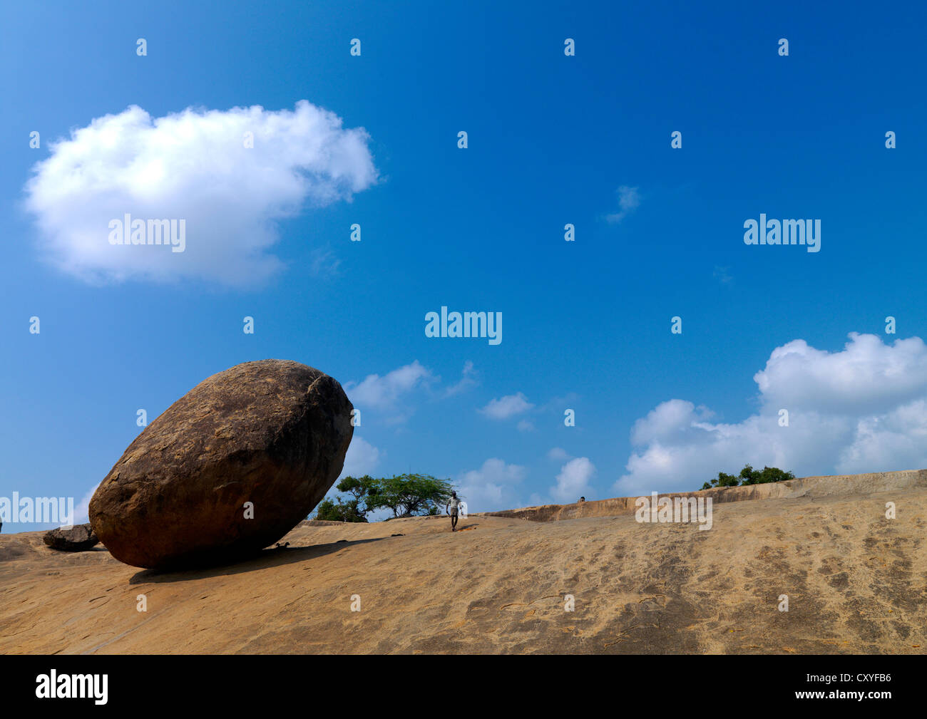 Lord Krishna's Butterball, A Giant Natural Rock Perched On A Slope ...