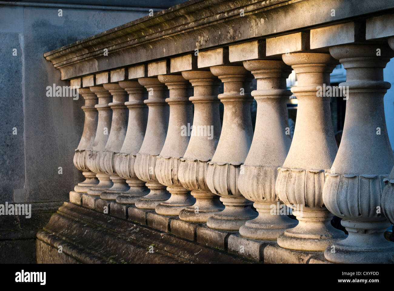 Balustrade outside the entrance to the Fitzwilliam Museum in Cambridge ...