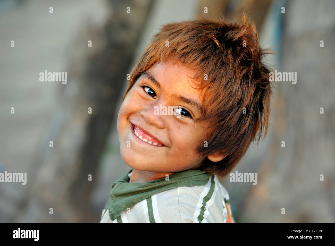 Boy, portrait, village of Onedi, indigenous Pilaga people, Gran Chaco ...