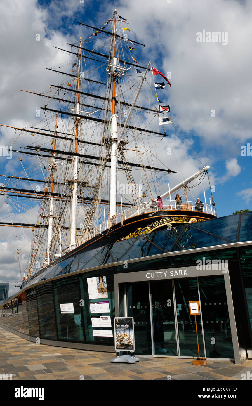 The restored Cutty Sark and museum in Greenwich, London Stock Photo - Alamy