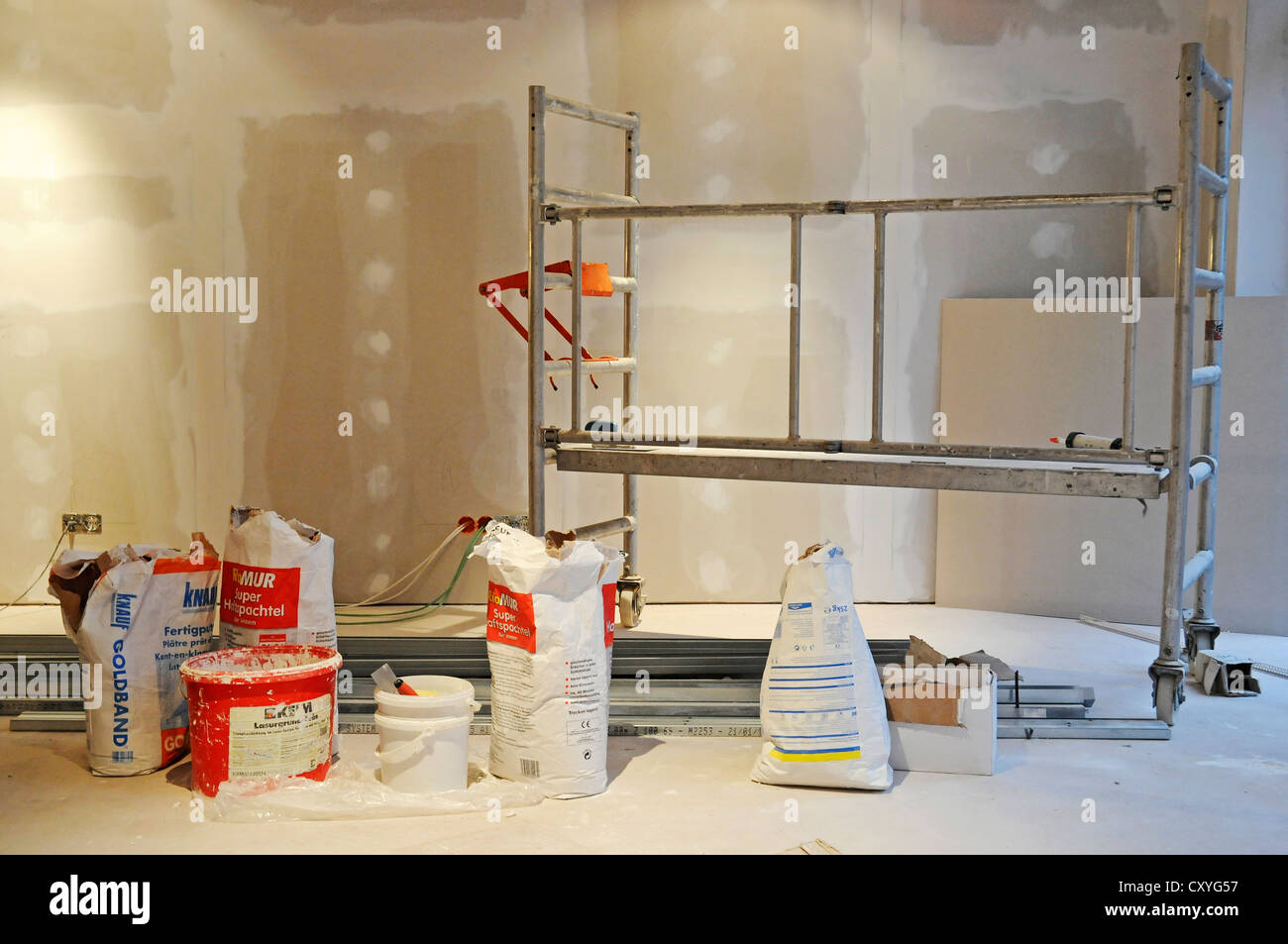 Building materials, construction site, building renovation Stock Photo ...