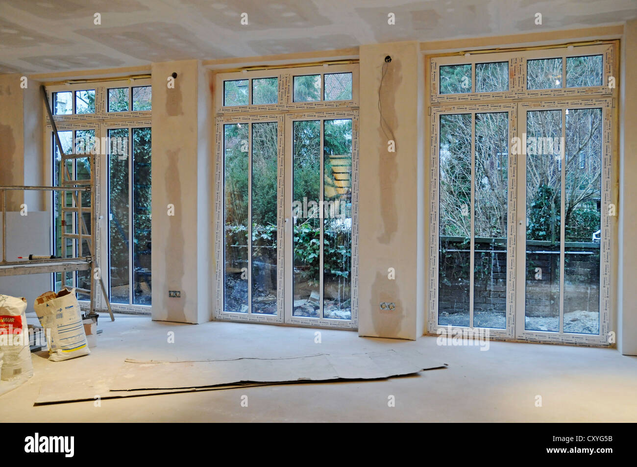 Windows, building materials, construction site, building renovation ...