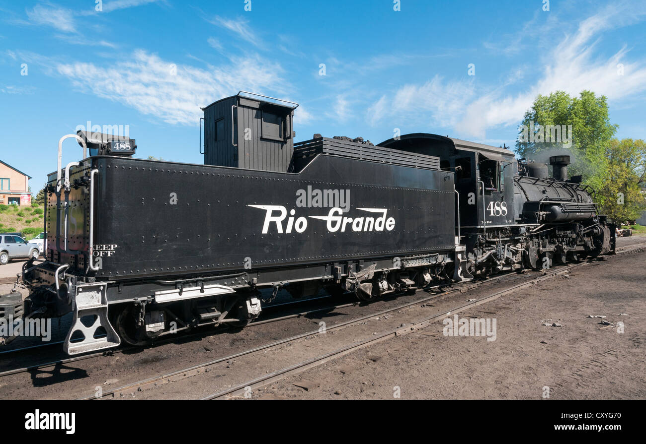 New Mexico, Chama, Cumbres & Toltec Scenic Railroad, steam locomotive ...