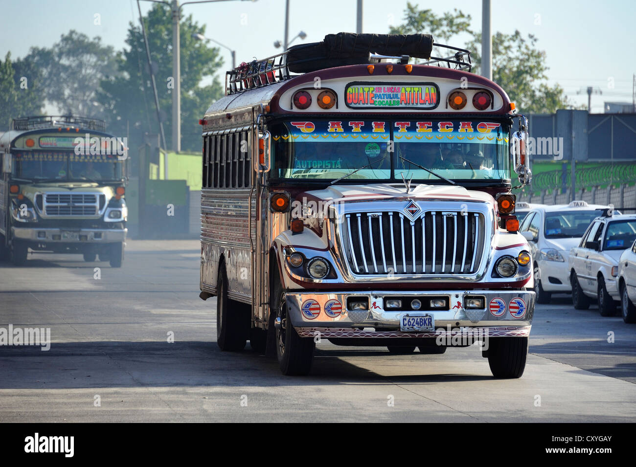 Public bus, Guatemala City, Guatemala, Central America Stock Photo - Alamy