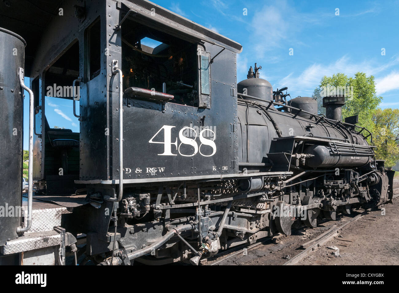 New Mexico, Chama, Cumbres & Toltec Scenic Railroad, steam locomotive ...