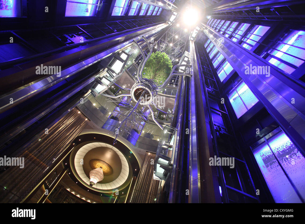 Celebrity Reflection cruise ship, launched in October 2012. A lift ...