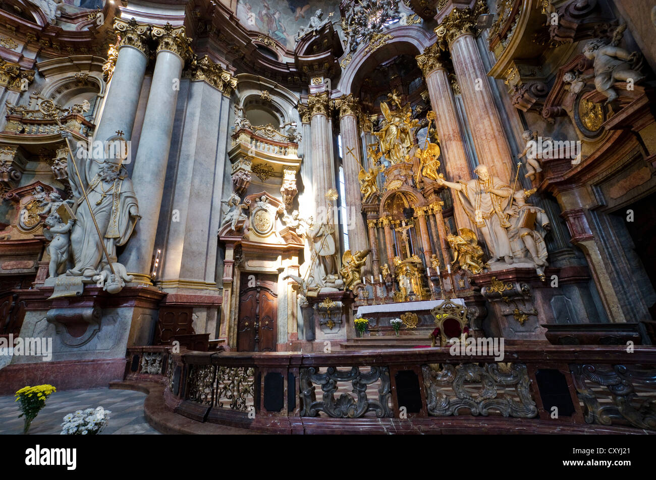 Altar of St. Nicholas Orthodox church, Mala Strana, Prague, Czech ...