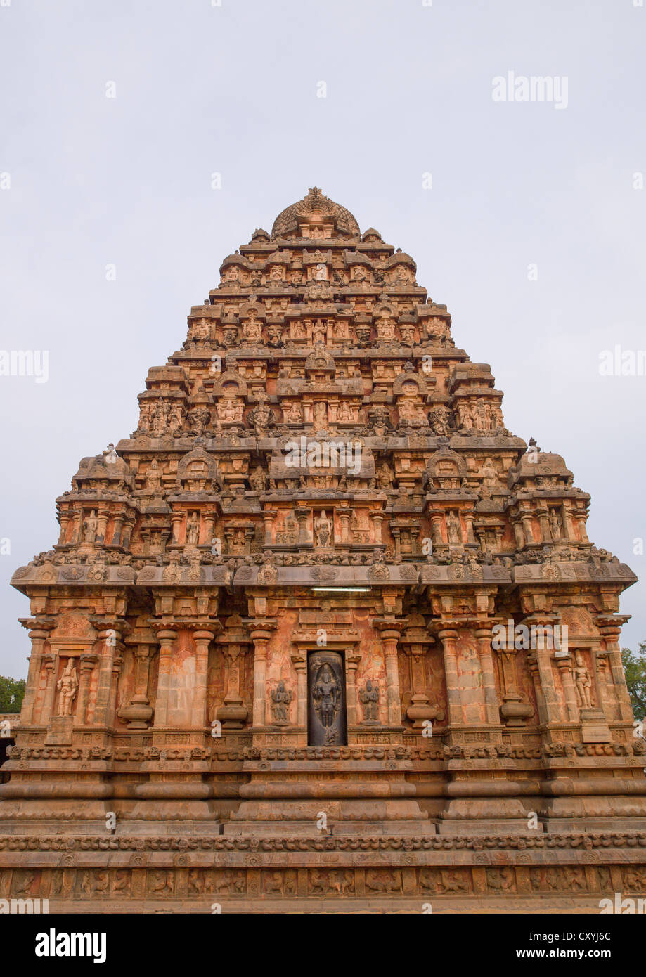 Carved Tower At The Airavatesvara Temple, Darasuram, India Stock Photo ...