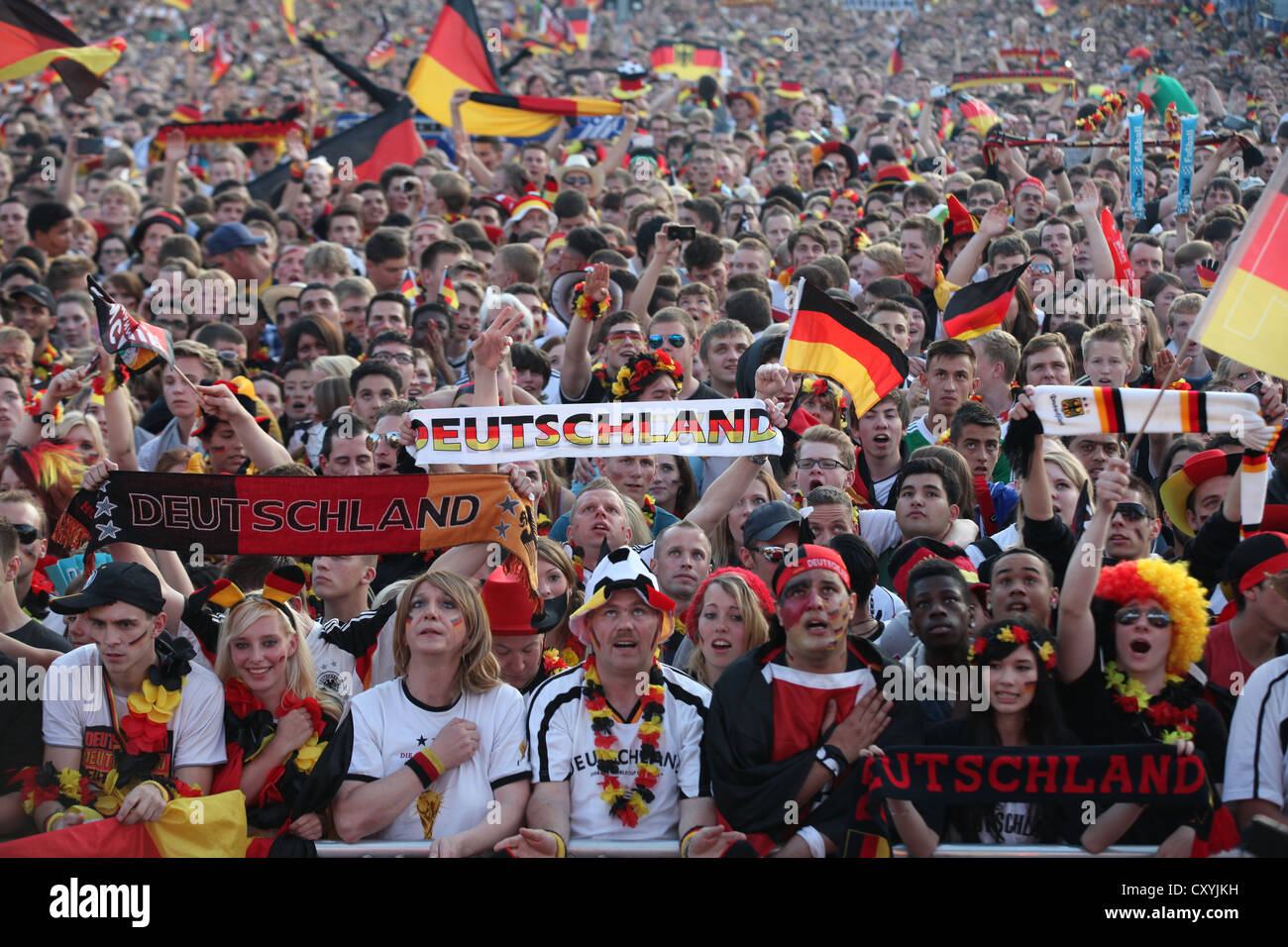 Fans at the fan mile at the Brandenburg Gate, 2012 UEFA European ...