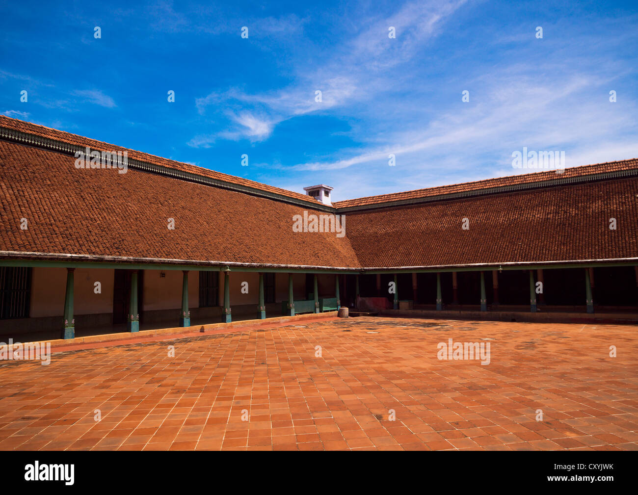 View Of The Inner Courtyard In The Chettinad Palace, Kanadukathan ...