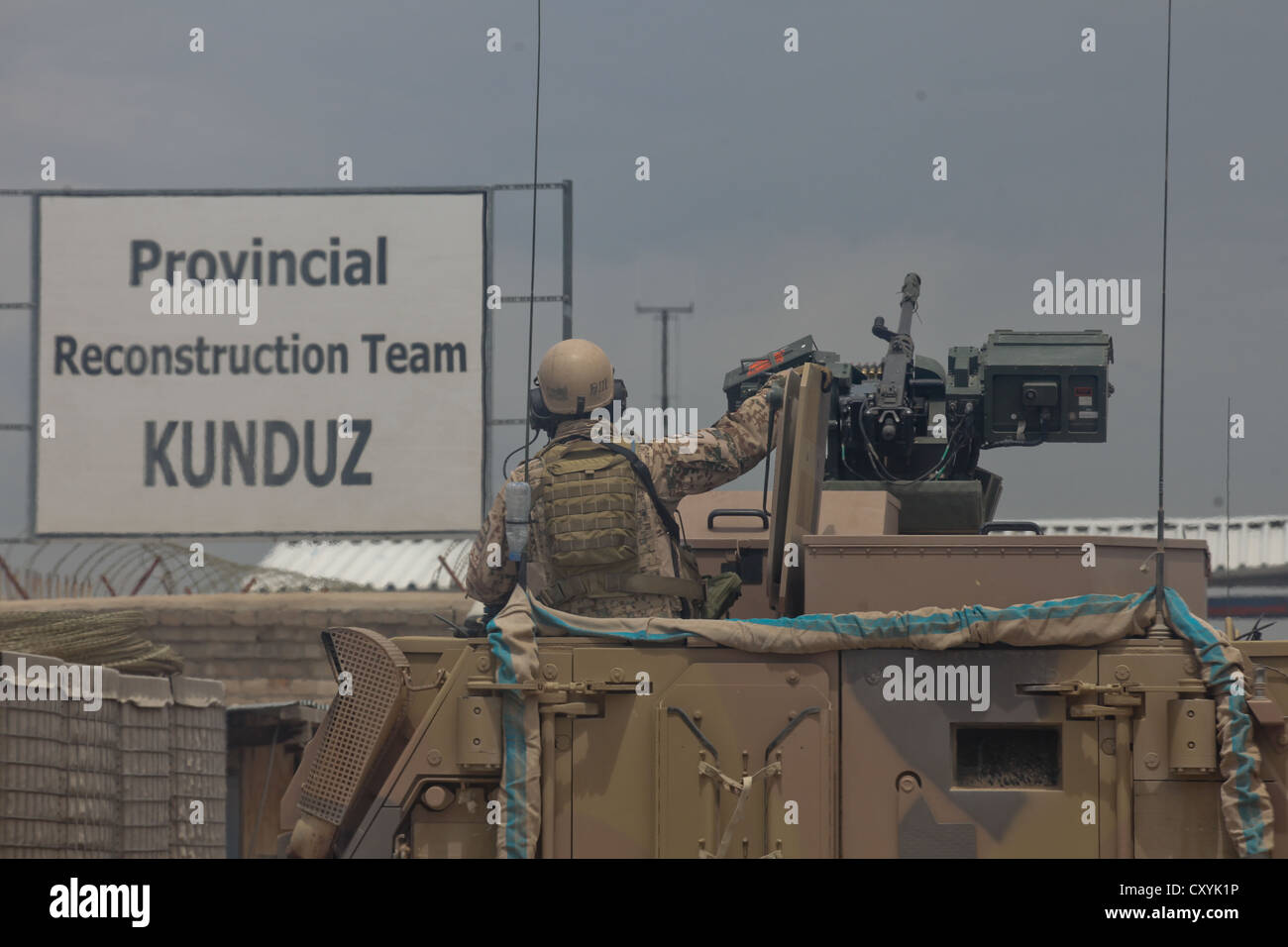 Afghanistan war, German soldiers driving their armoured vehicles onto ...