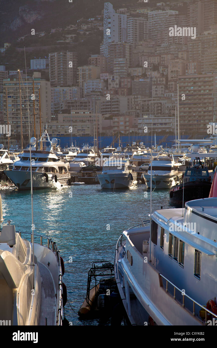 Port Hercule, Hercules Port in La Condamine, Monaco, Europe Stock Photo ...