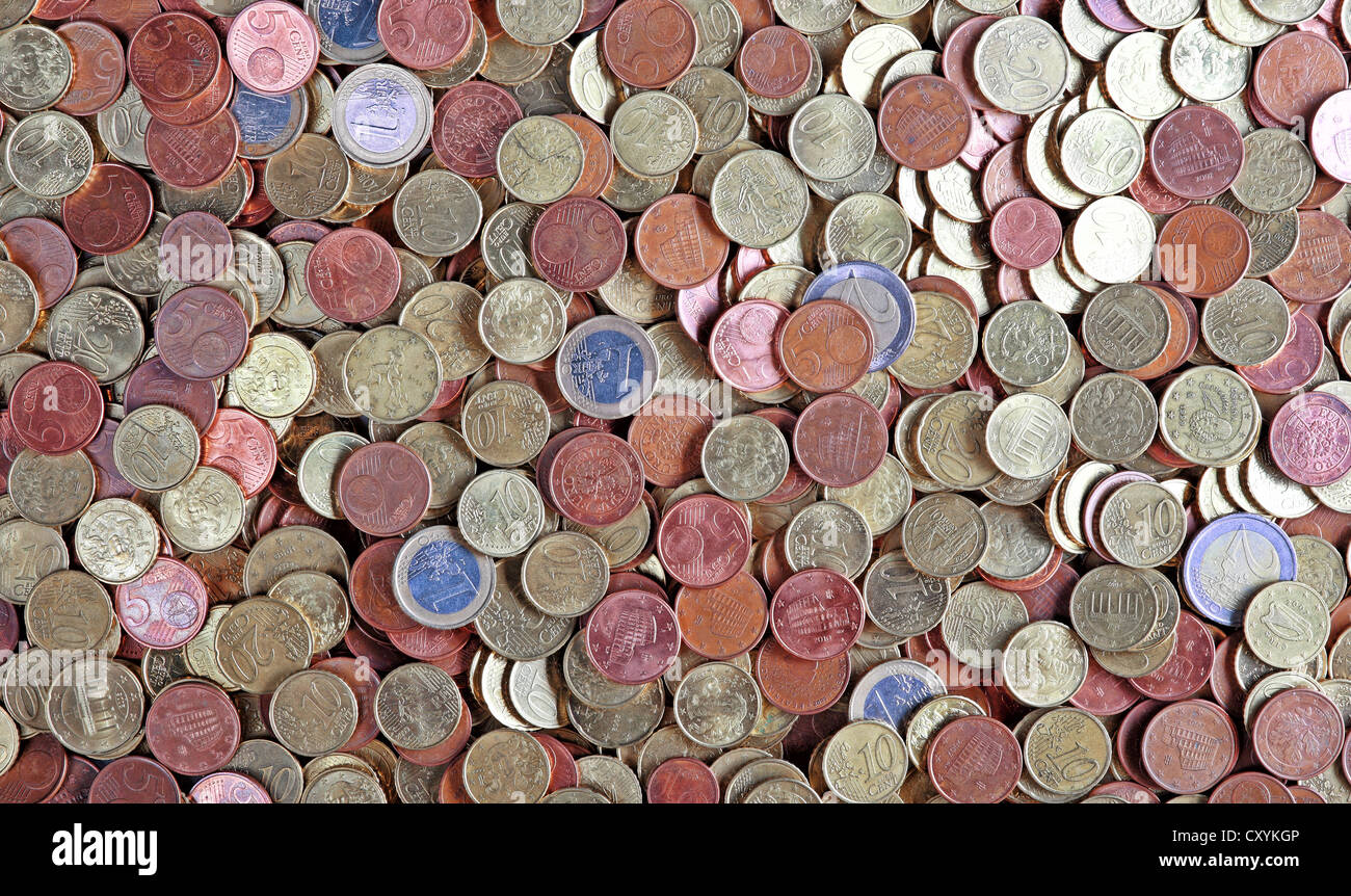 detail of euro coin background Stock Photo - Alamy