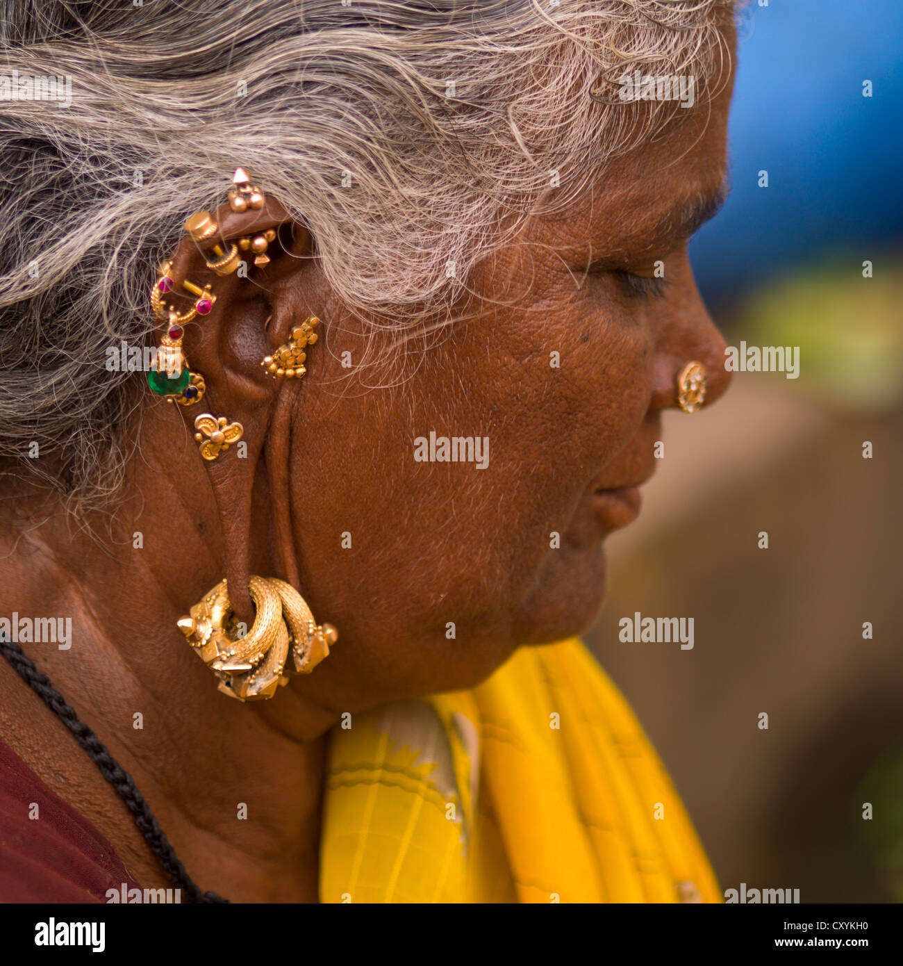 Earlobe stretching hi-res stock photography and images - Alamy