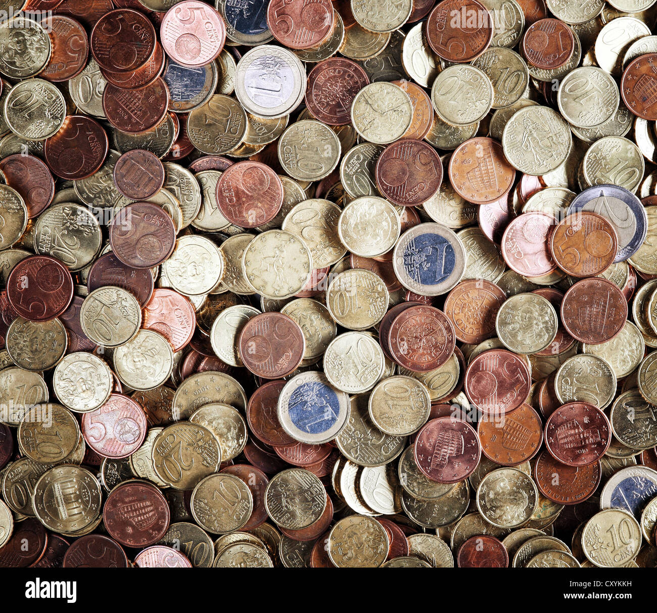 detail of euro coin background Stock Photo - Alamy