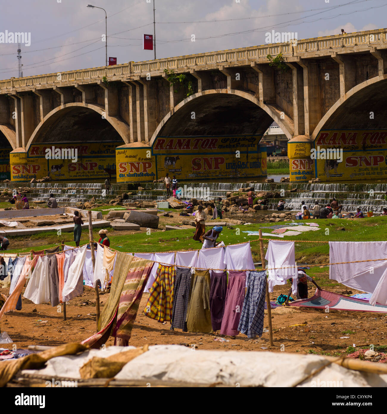 Washing drying clothes painting hi-res stock photography and images - Alamy