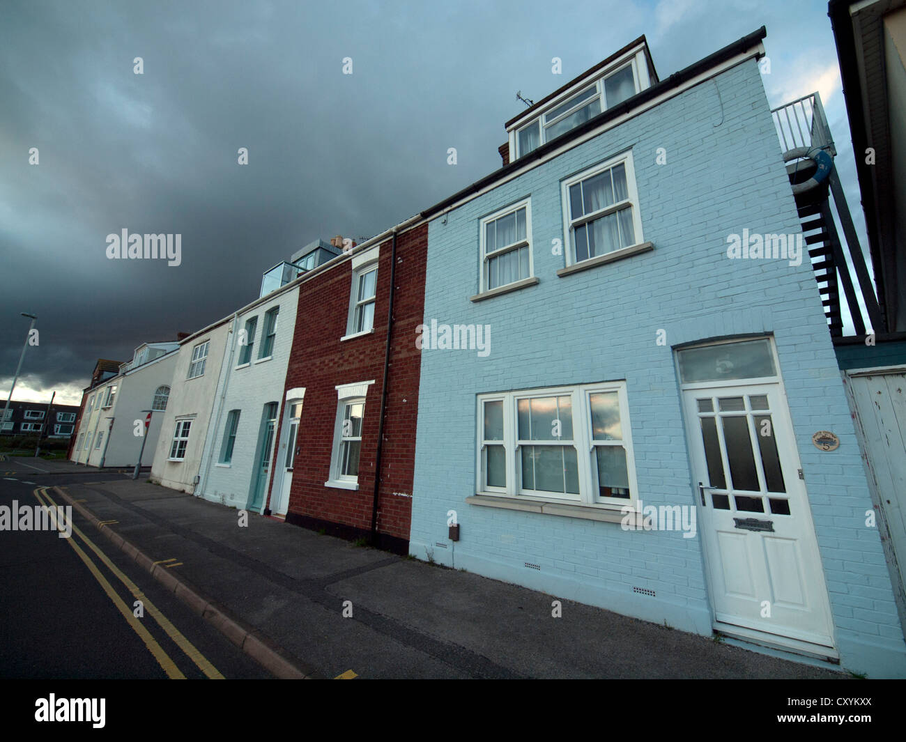 A terrace of small fishermens' cottages in Poole,Dorset Stock Photo - Alamy