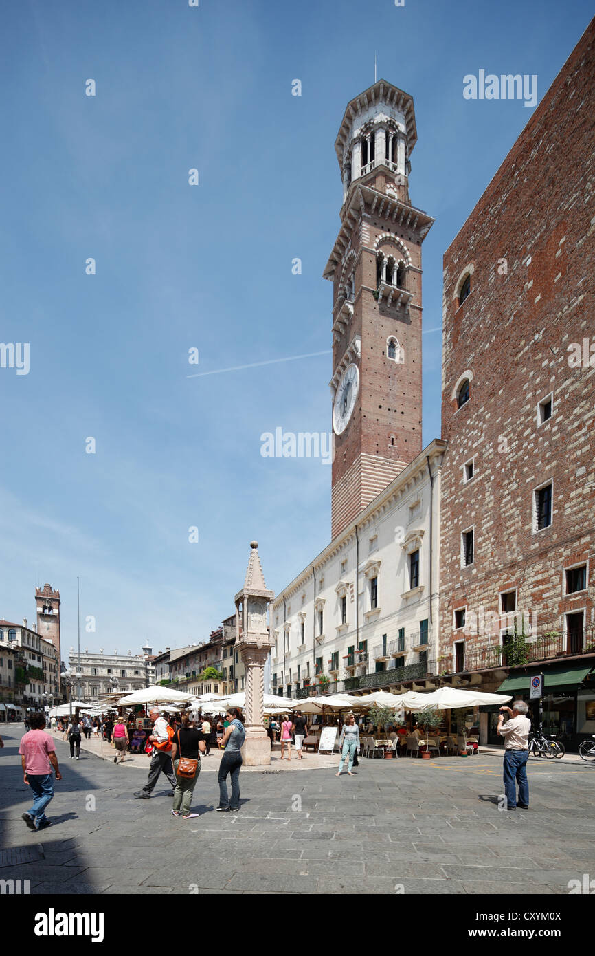 Torre dei Lamberti, tower, Verona, Veneto, Italy, Europe Stock Photo ...