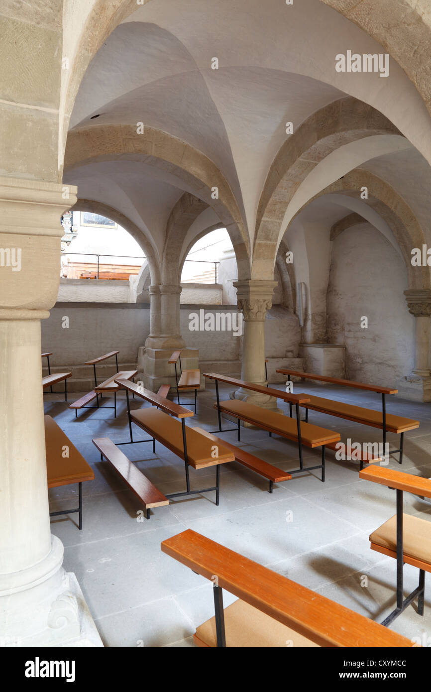Romanesque crypt, Basilica of St. Vitus, former collegiate church of St ...