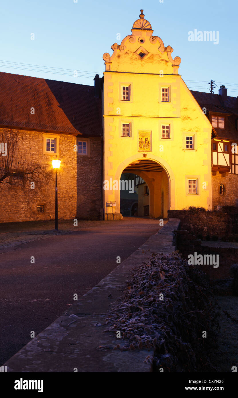 Wuerzburg Gate, Forchtenberg Castle, Hohenlohe, Baden-Wuerttemberg ...