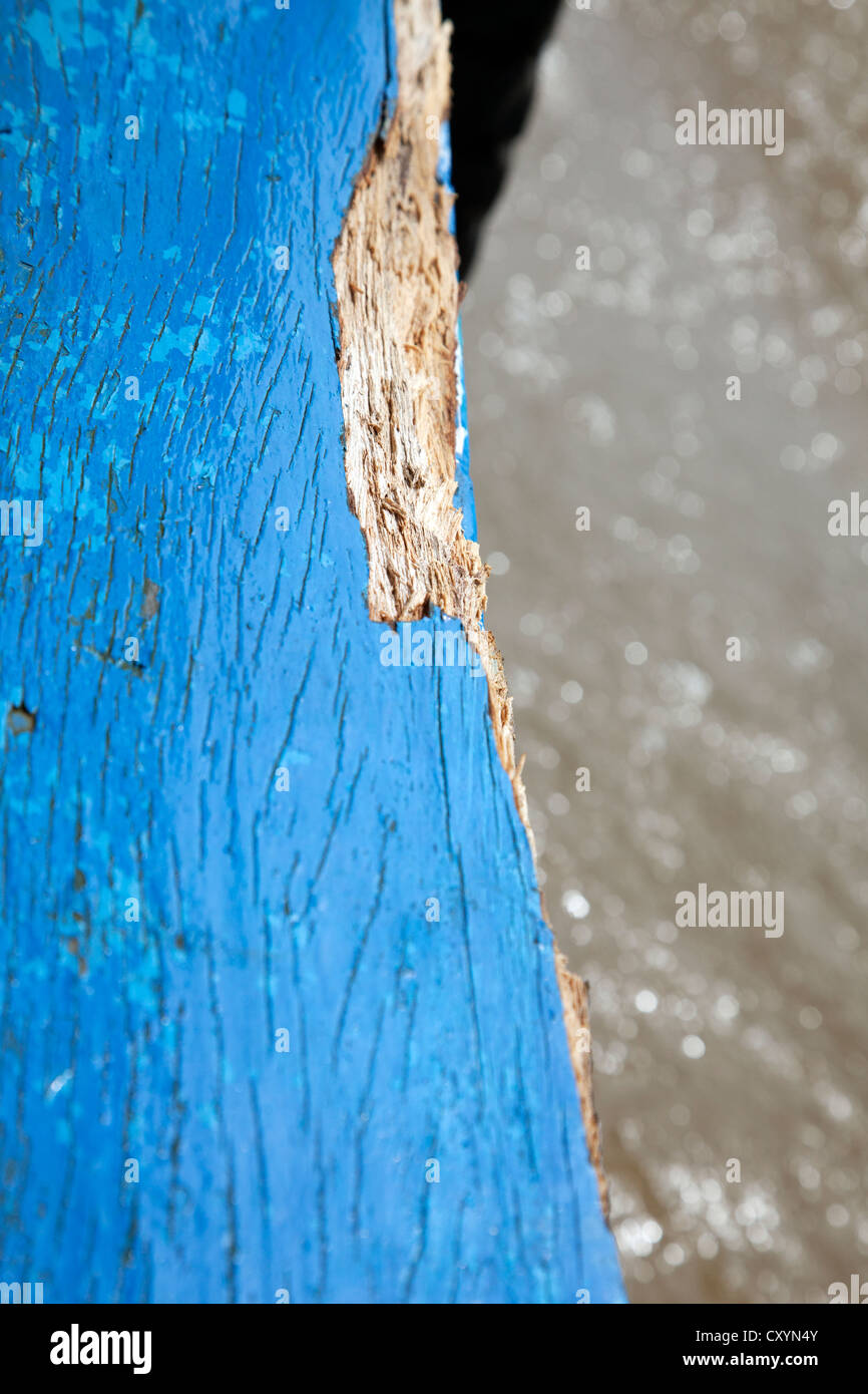 Blue boat edge Stock Photo - Alamy